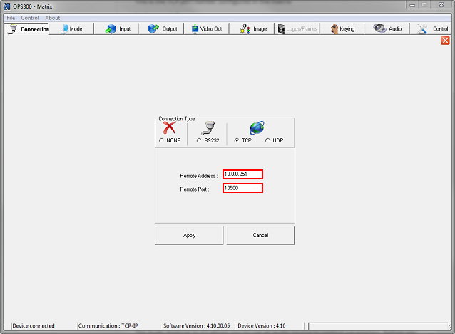 Setup analog way OPS300 | Disguise